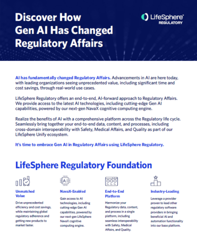 LifeSphere Regulatory Fact Sheet | ArisGlobal