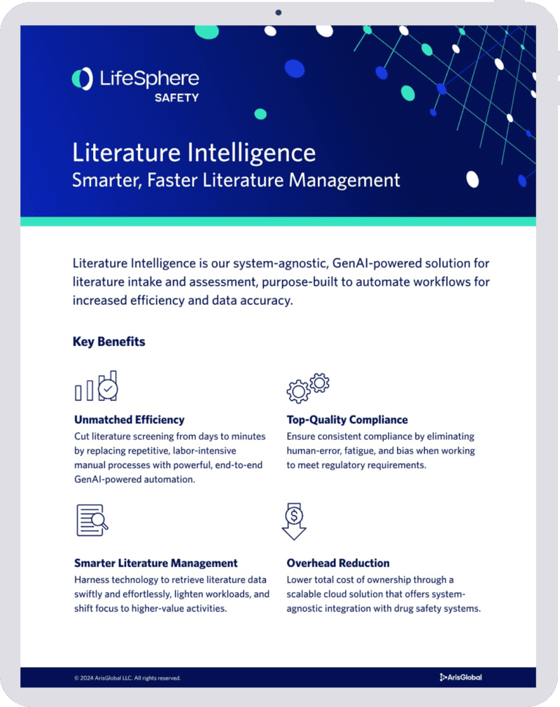 Literature Intelligence Fact Sheet | ArisGlobal